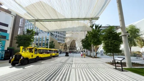 Expo 2020, Expo Explorer Train With Pass... | Stock Video | Pond5