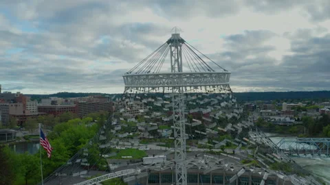 Expo 74 US Pavilion at Spokane Riverfron... | Stock Video | Pond5