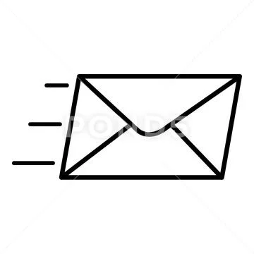 Express delivery mail icon. Pictogram for web site. Outline stroke ...