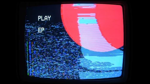 Extended Play: Red Moon Static Noise VHS... | Stock Video | Pond5