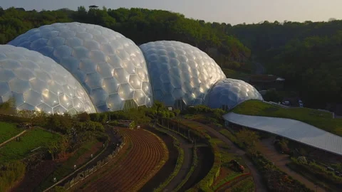 Exterior Of The Eden Project Located In ... | Stock Video | Pond5