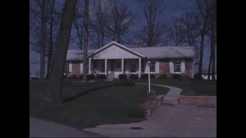 Exterior of Neil Armstrong home - 1969 | Stock Video | Pond5