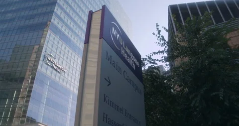 Exterior NYU Langone Health , Sign and B... | Stock Video | Pond5
