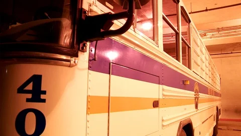 Exterior of parked prison bus with Sheri... | Stock Video | Pond5