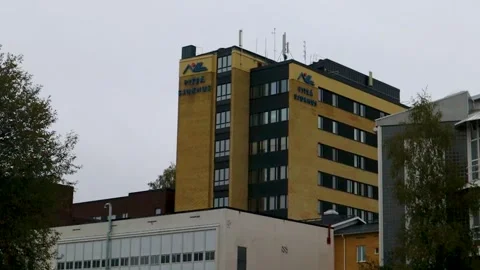 Exterior of piteå hospital | Stock Video | Pond5