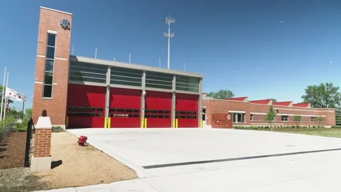 Exterior Shot of Modern Firehouse Buildi... | Stock Video | Pond5