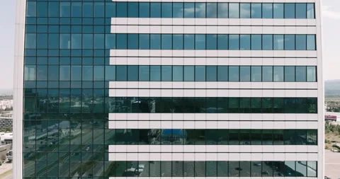 Exterior view office building with glass... | Stock Video | Pond5