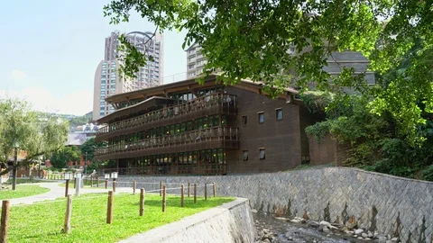 Exterior view of the Taipei Public Libra... | Stock Video | Pond5