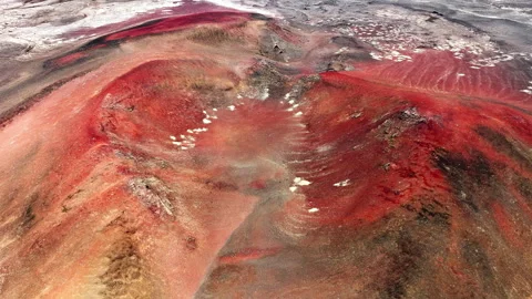 Extinct red volcano wonder nature geothe... | Stock Video | Pond5
