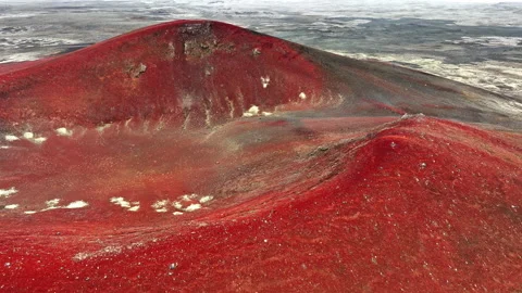 Extinct red volcano wonder nature geothe... | Stock Video | Pond5