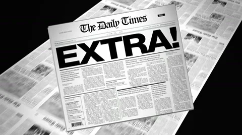 Newspaper Headline Extra Extra