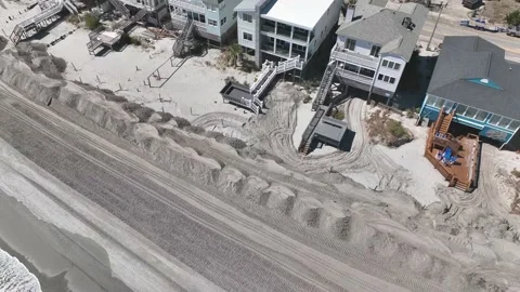 Extreme beach erosion Surfside Garden Ci... | Stock Video | Pond5