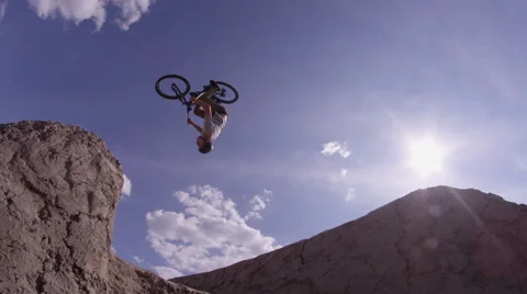 Extreme Bike Rider doing Back Flip - Dir... | Stock Video | Pond5