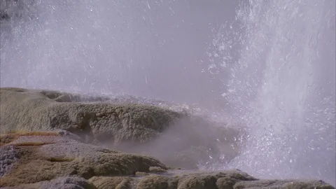 Extreme close-up of Yellowstone Geyser G... | Stock Video | Pond5