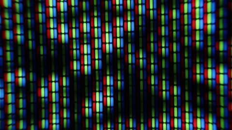 Extreme Closeup Television Pixels Static... | Stock Video | Pond5