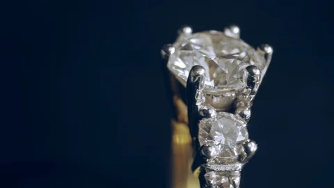 Extreme detailed of diamond ring close u... | Stock Video | Pond5