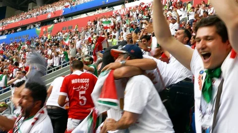 Extreme happy reaction from passionate c... | Stock Video | Pond5