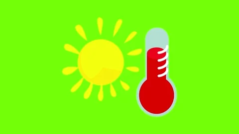 Extreme heat icon animation | Stock Video | Pond5