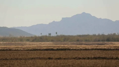 Extreme Heat Waves in Arizona Desert Far... | Stock Video | Pond5