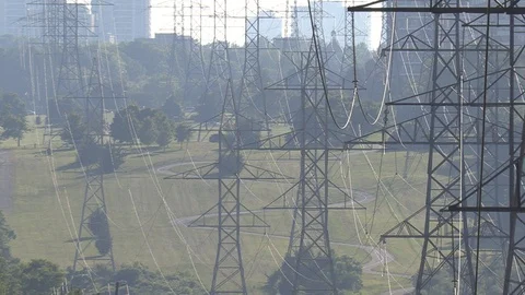 Extreme hot weather causes power transmi... | Stock Video | Pond5