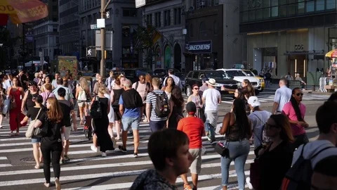 Extreme Slow Motion Pedestrians Crossing... | Stock Video | Pond5