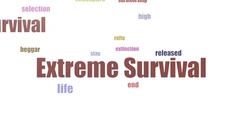 Extreme Survival Tag Cloud Animated Isol... | Stock Video | Pond5