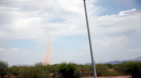 Extreme tight dust devil in the Arizona ... | Stock Video | Pond5
