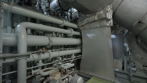 Extreme vibration of diesel engine of la... | Stock Video | Pond5