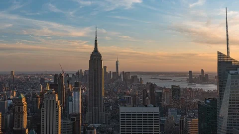 Extreme Zoom In of New York City Skyline... | Stock Video | Pond5