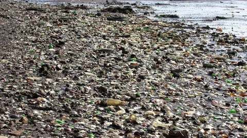 Extremely polluted Beach on Atlantic Oce... | Stock Video | Pond5