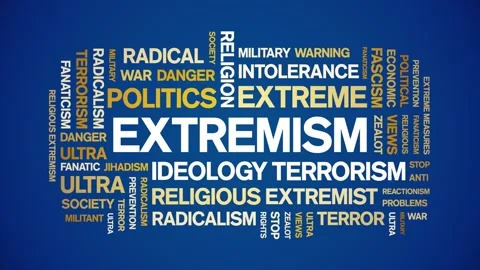 Extremism animated word cloud,animation ... | Stock Video | Pond5