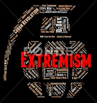 Extremism Word Represents Fundamentalism Wordclouds And Text: Graphic ...
