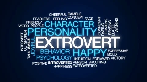 Extrovert animated word cloud, text desi... | Stock Video | Pond5