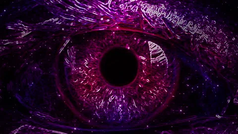 Eye. Animated purple drawing. Strokes an... | Stock Video | Pond5