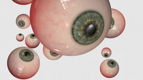 Eye Ball. 3D Transition Animation. 3 Ite... | Stock Video | Pond5