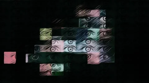 Eye Blocks Vj Loop Animation | Stock Video | Pond5