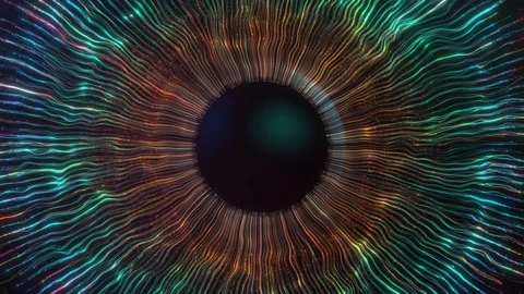 Eye iris and pupil close up animation re... | Stock Video | Pond5