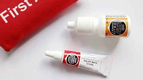 Eye Ointment and Eye drops for treating ... | Stock Video | Pond5