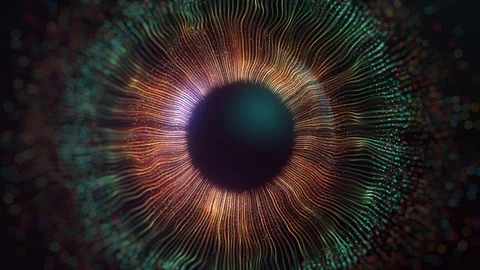Eye pupil and iris close up animation re... | Stock Video | Pond5