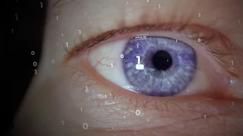 Eye scan for biometrics as digital ID, a... | Stock Video | Pond5