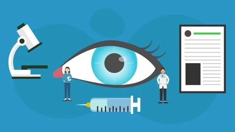 Eye test 2d cartoon animation | Stock Video | Pond5