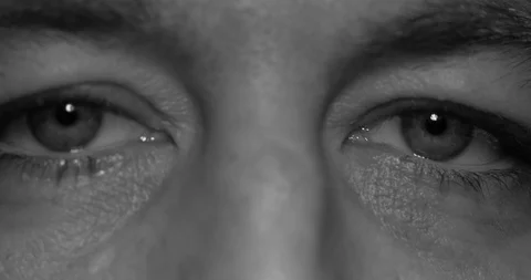 Eyes angry disapprove shake head no blac... | Stock Video | Pond5