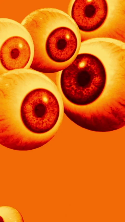 Eyes Ball Rotates - vertical video 3d An... | Stock Video | Pond5
