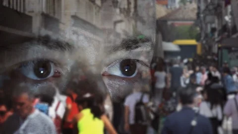 Eyes Watching Crowd of People | Stock Video | Pond5