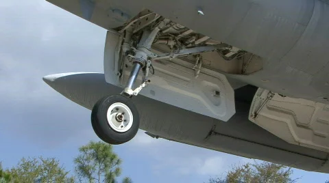 F-16 Fighting Falcon Landing Gear | Stock Video | Pond5