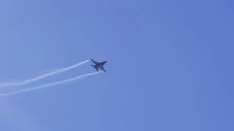 F-16C Block 52 plus fighter jet demonstr... | Stock Video | Pond5