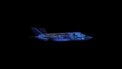 F 35 Lightning II Digital Blueprint Sca... | Stock Video | Pond5