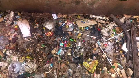 f desolated rubbish dump waste plastic p... | Stock Video | Pond5