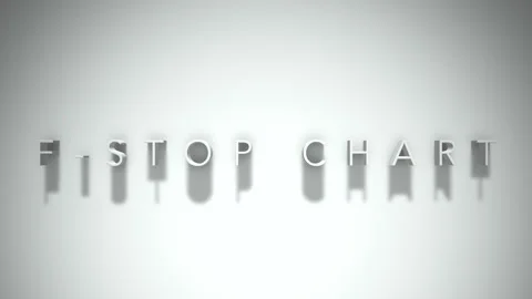f stop chart 3D title animation white te... | Stock Video | Pond5