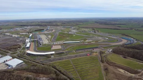 F1 Circuit Silverstone flypast flyover h... | Stock Video | Pond5